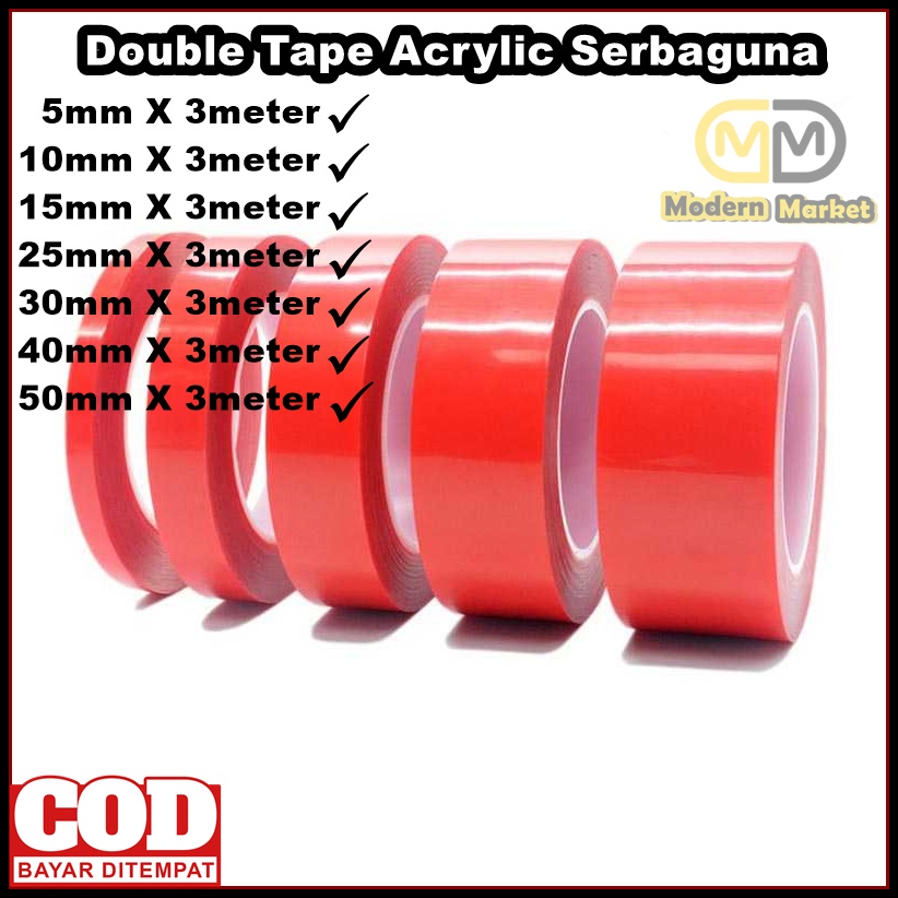 Jual PEREKAT DOUBLE TAPE TRANSPARAN TAPE ACRYLIC ADHESIVE SUPER REKAT ...