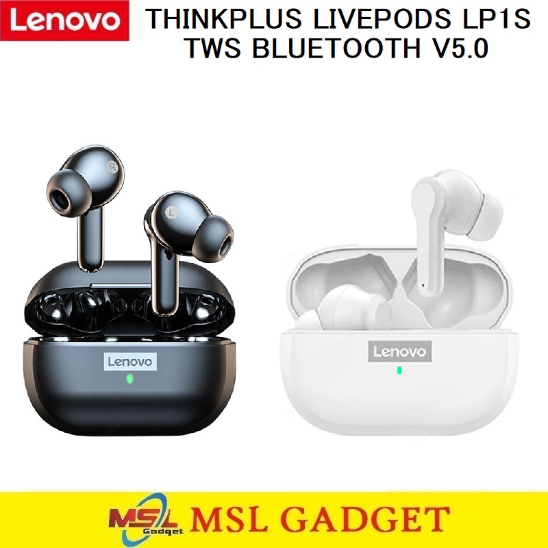 Jual Lenovo Thinkplus LivePods LP1S Headset Bluetooth TWS Wireless Earbuds | Shopee Indonesia