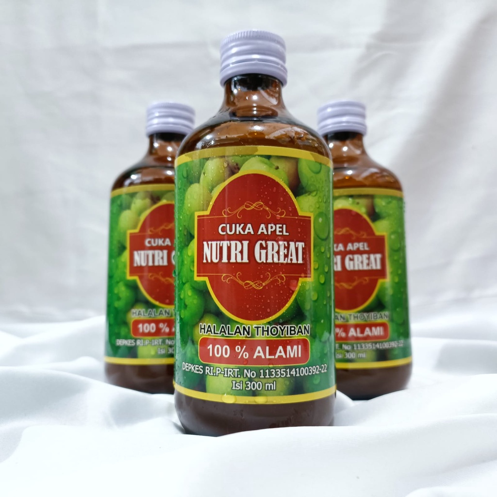 Jual Cuka Apel Nutri Great Original Isi 300 ml | Shopee Indonesia