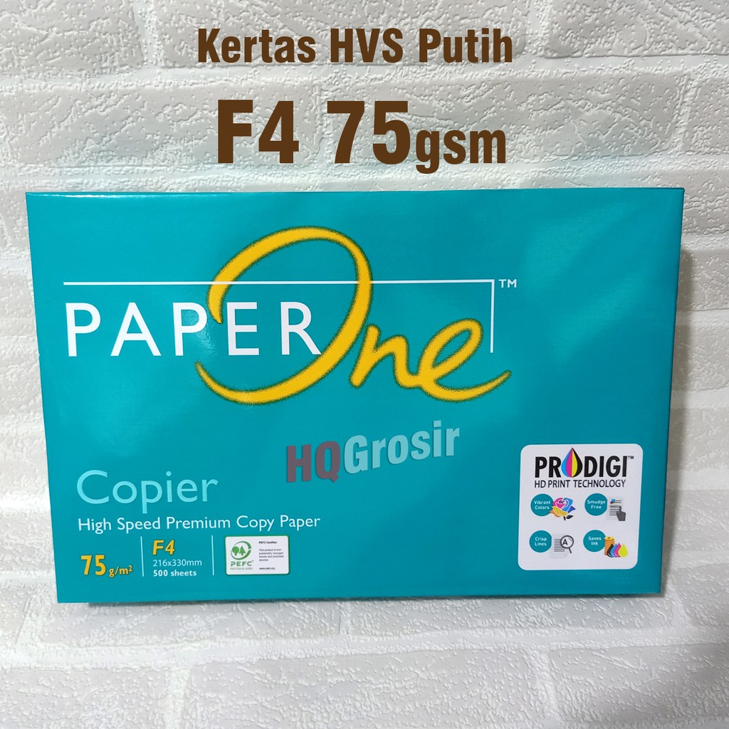 Jual Kertas HVS F4 PAPER One 75gsm 1 Rim (500 Lembar) | Shopee Indonesia