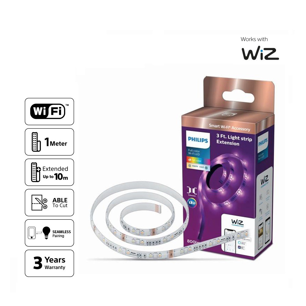 Philips Smart Wifi LED Strip Extension Kit 1M - Color & Tunable White ...