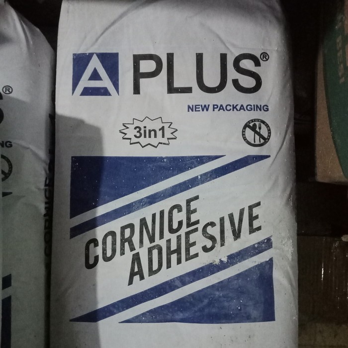 Jual APLUS CORNICE ADHESIVE 3 IN 1 dempul gipsum 1 KG | Shopee Indonesia