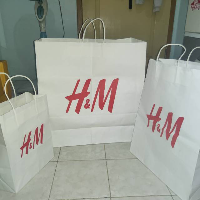 Jual Paperbag Original H&M / Paperbag hnm ada semua size Indonesia ...