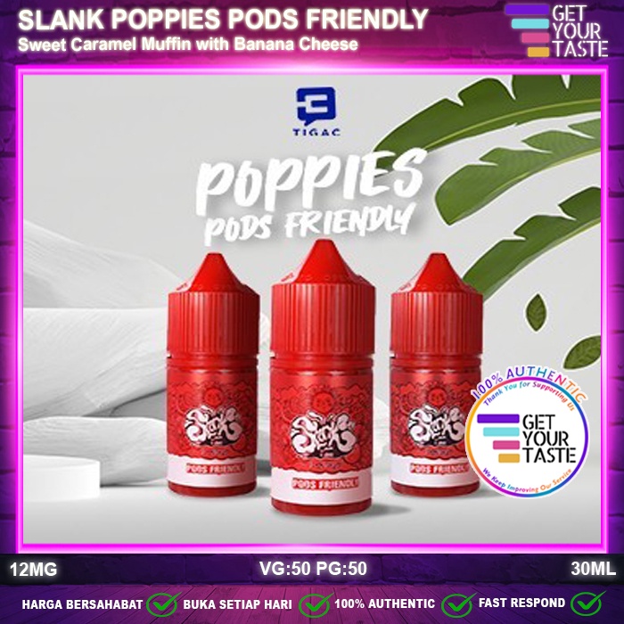 Jual Liquid Slank V1 Poppies Pods Friendly 30ML Saltnic VapeZoo x Slank ...