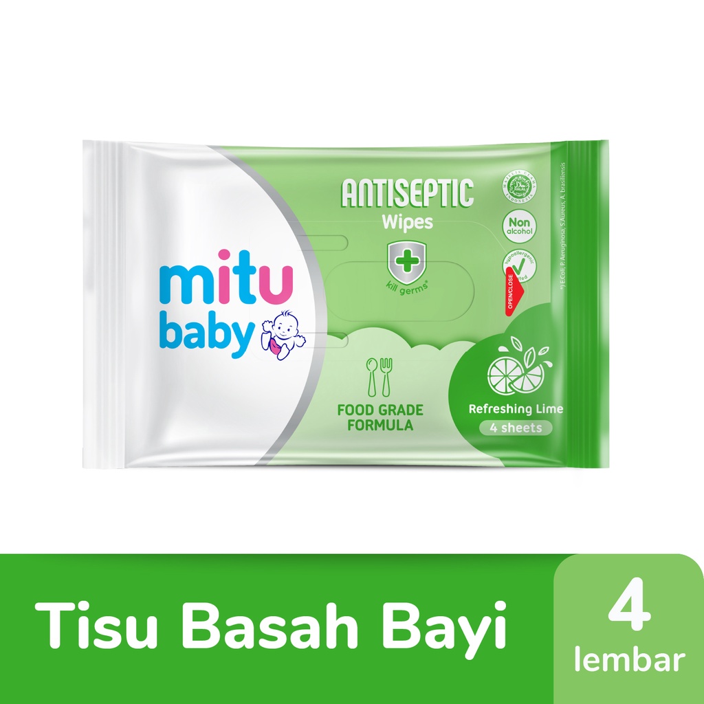 Jual Mitu Baby Tissue Antiseptic Refreshing - 4s - Tisu Basah Bayi ...
