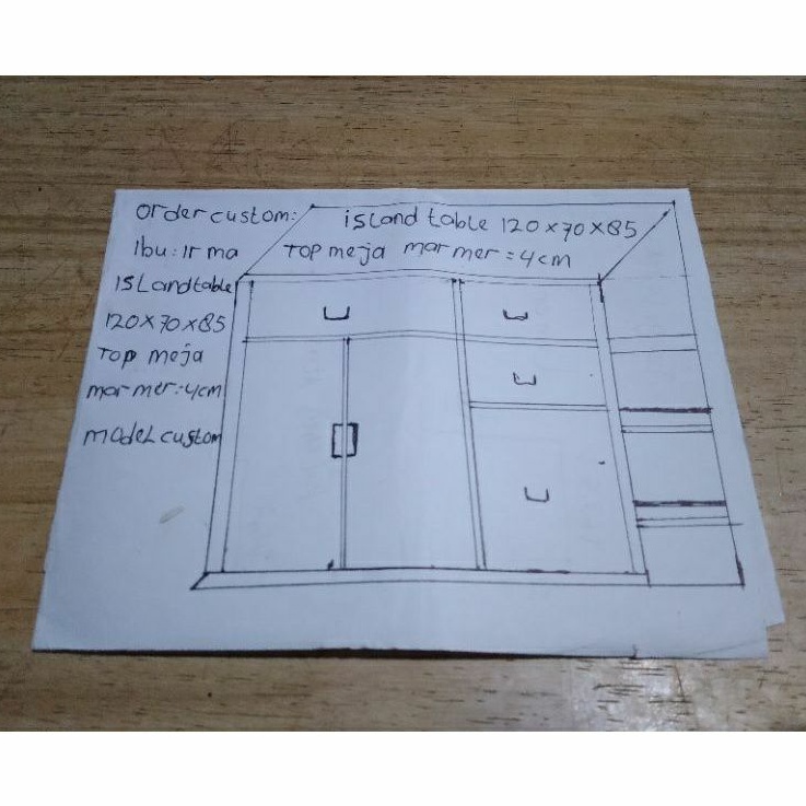 Jual island table custom 120x70x85 cm | Shopee Indonesia