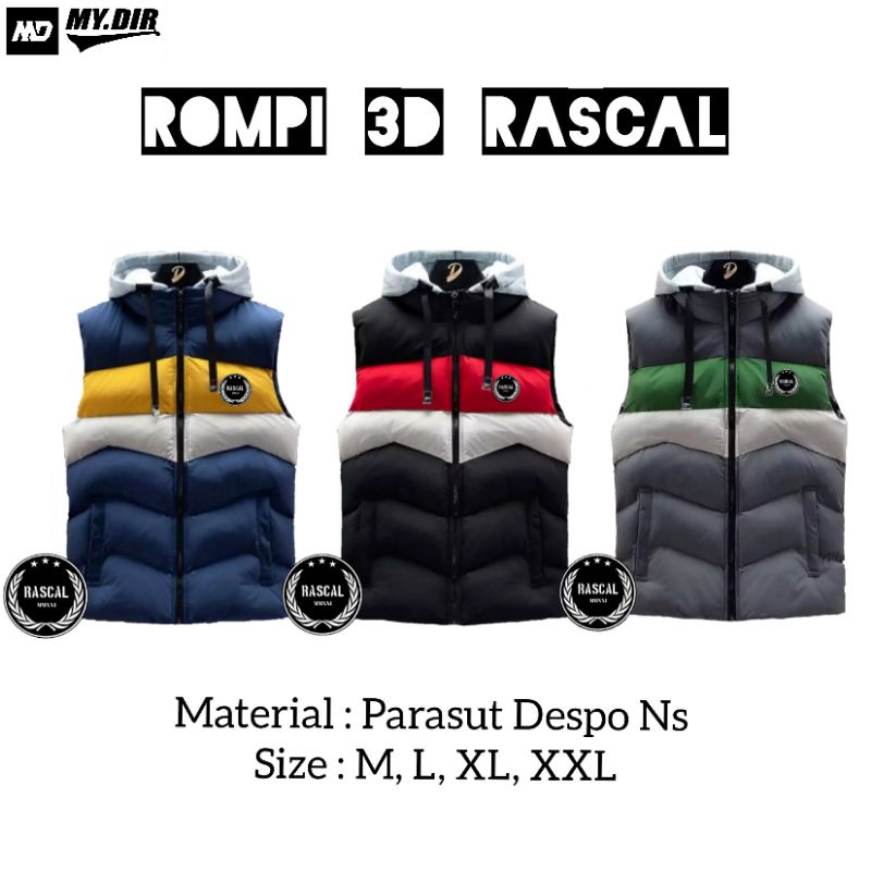Jual Rompi Pria / Rompi 3D Rascal / Rompi Parasut / Rompi Touring ...