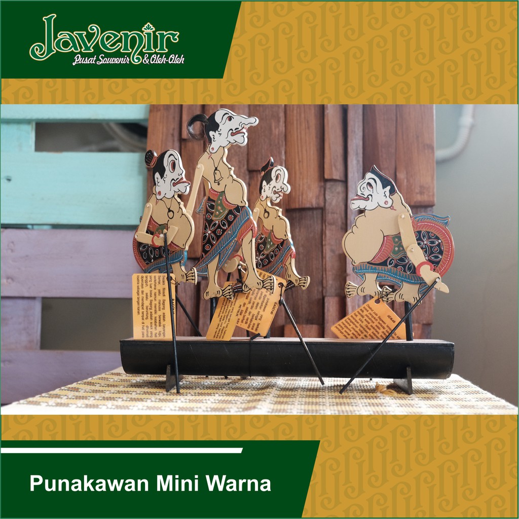 Jual CR03465 - Miniatur Wayang/Punakawan Mini Warna Set Wayang Jawa ...