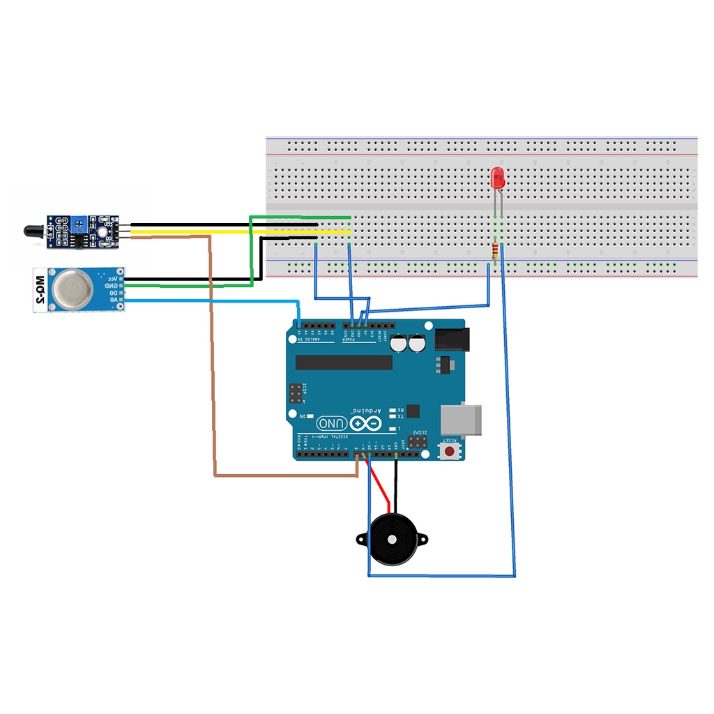 Jual Paket Belajar Alat Deteksi Kebakaran Arduino - Project Prototype ...
