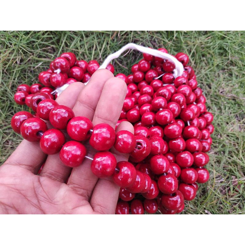 Jual Manik Manik Bahan Kayu Bulat 1,5cm Merah | Shopee Indonesia