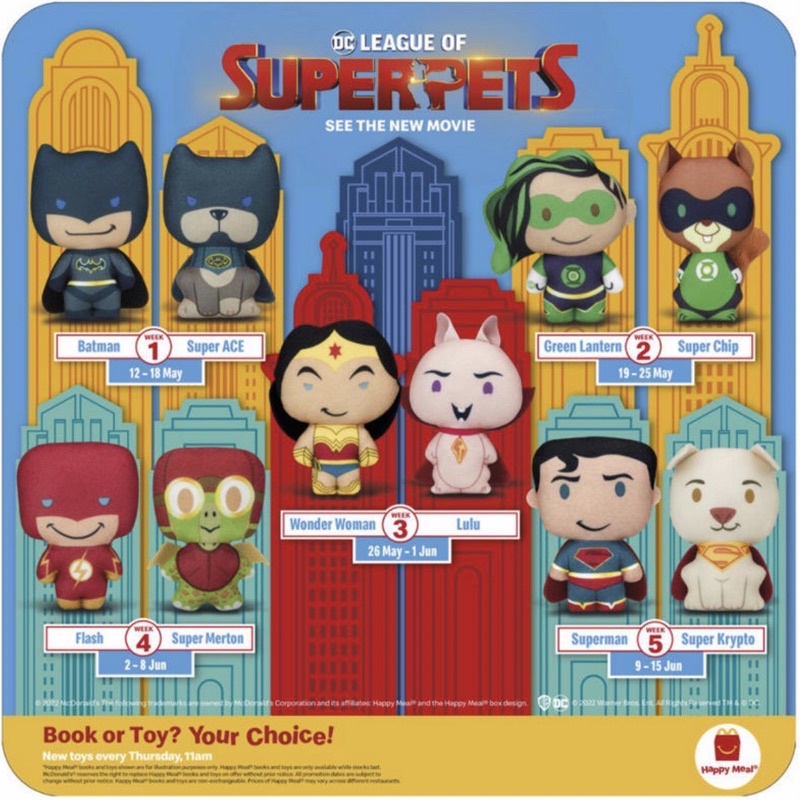 Jual Mainan Happy Meal McD Toys Superpets batman green lantern flash ...