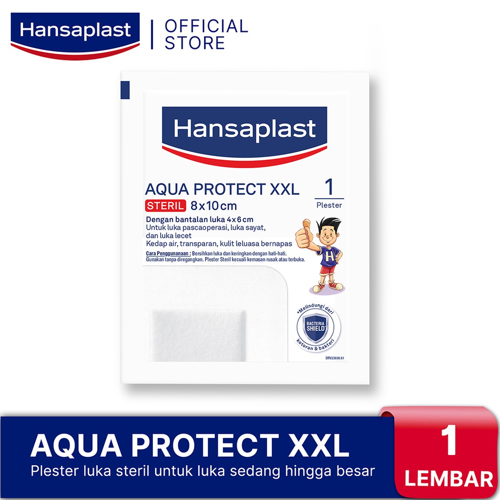 Jual Hansaplast Aqua Protect Steril XXL - Plester Luka Besar/Pasca ...