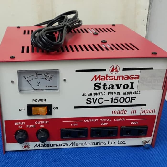 Stavol / Stabilizer Matsunaga SVC-1500F - 1500W Asli Made In Japan ...