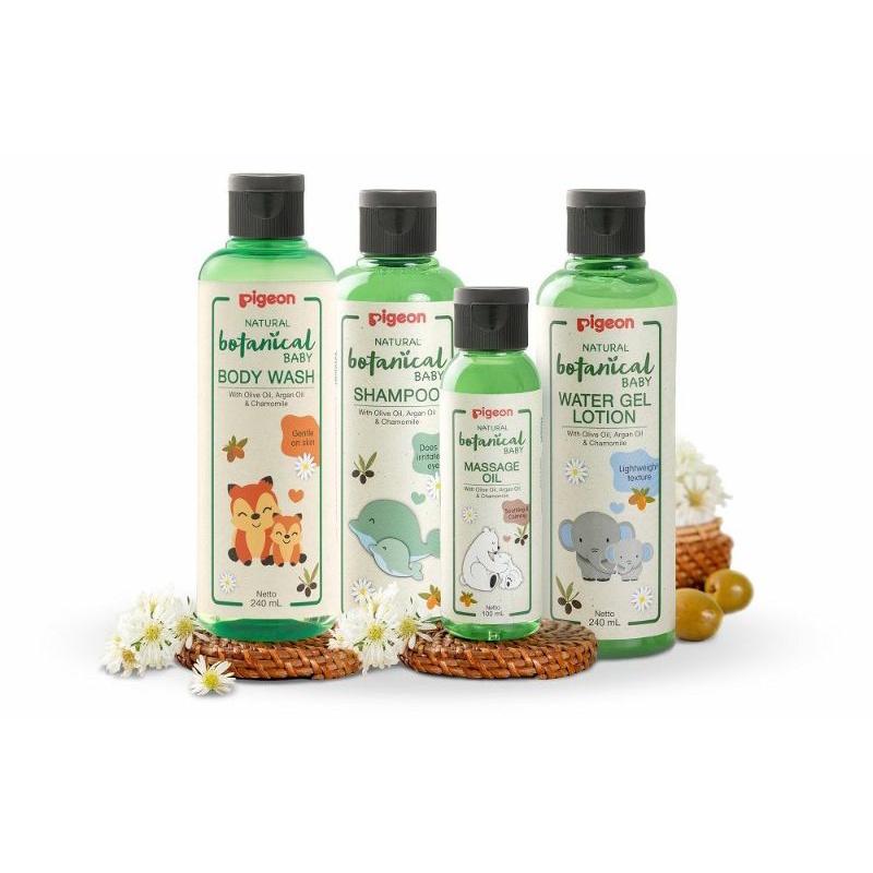 Jual PIGEON BOTANICAL BABY Body Wash / Shampoo / Water Gel Lotion ...