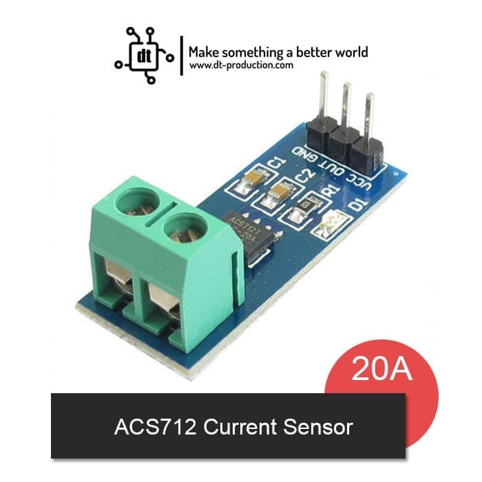Jual ACS712 Sensor Arus Listrik 20A AC DC Hall Current Sensor | Shopee Indonesia