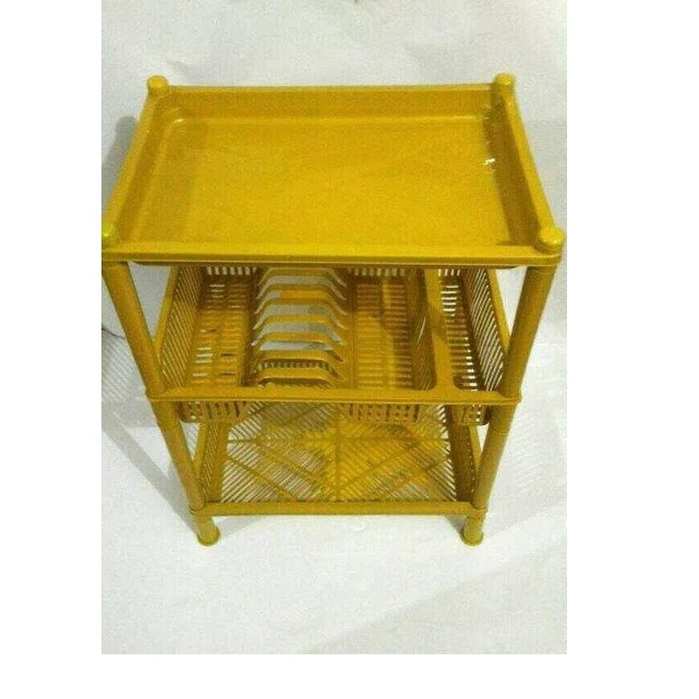Jual Rak Plastik 3 Susun - Rak Piring Dan Gelas | Shopee Indonesia