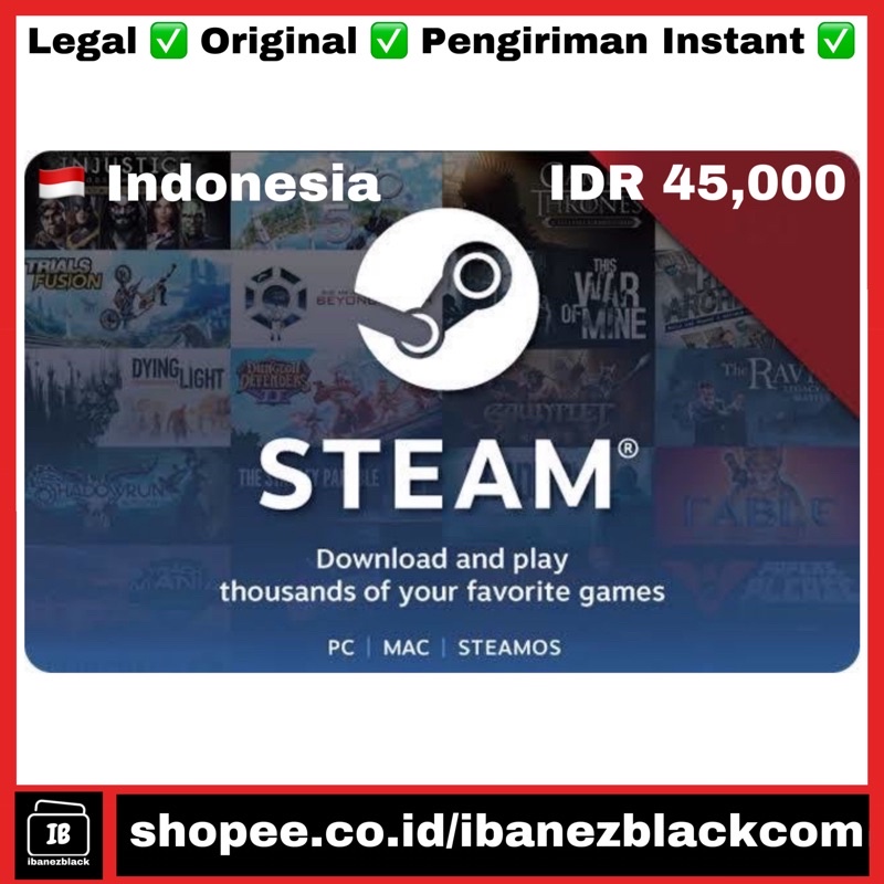 Jual Steam Wallet Code IDR 45000 Indonesia Digital Code | Shopee Indonesia