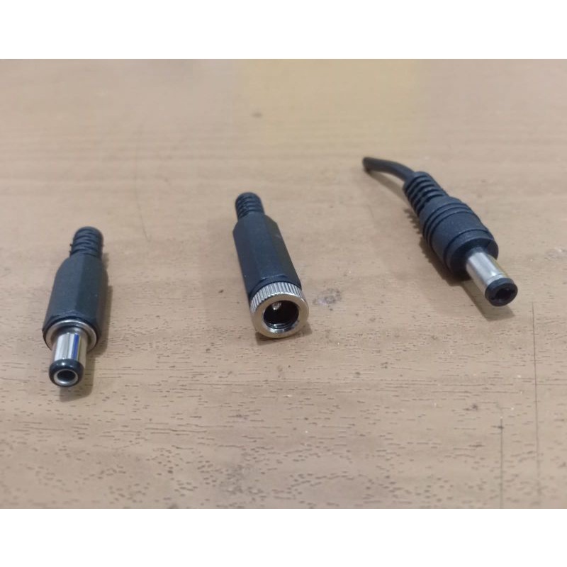 Jual konektor dc male female socket panel mount daya listrik solder ...