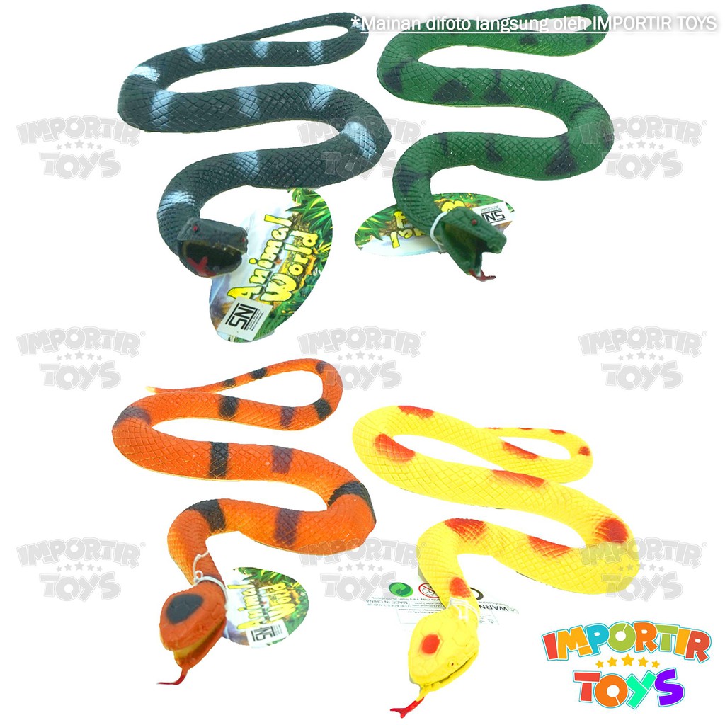 Jual Mainan Ular Replika Karet SOFT PASTERN SNAKE ANIMAL PLANET MAGICAL ...