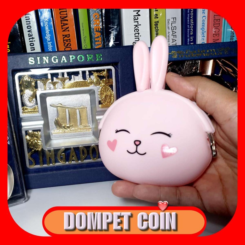 Jual Dompet Coin Dompet Kecil untuk Uang Koin Karakter Kartun Kelinci Lucu Tempat Koin Pink ...