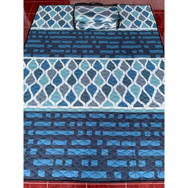 Jual Karpet Lantai Quilting Motif Batik Biru / Ukuran Jumbo 270cm x ...