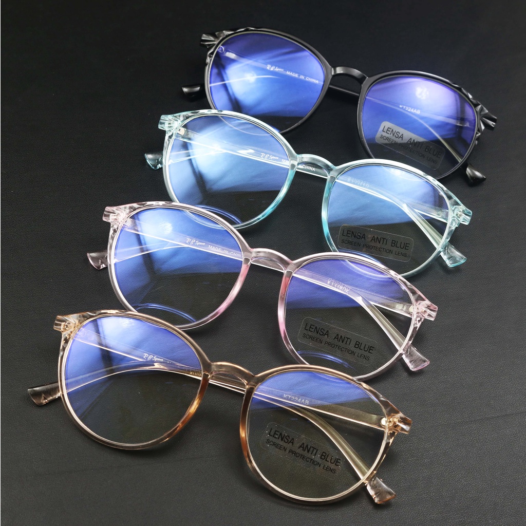 Jual 224 ORIGINAL/KACAMATA SEMI OVAL LENSA ANTI RADIASI BLUELIGHT/BLUE ...