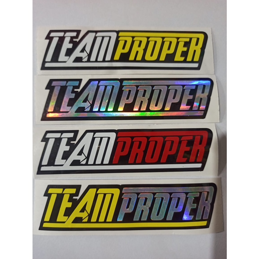 Jual Sticker TEAM PROPER Cutting Reflektive Sticker Motor Helm Viral ...