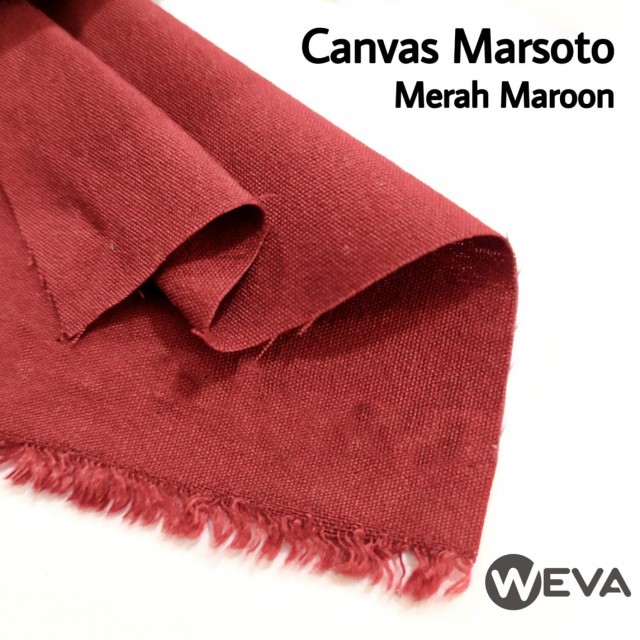 Jual Bahan Kain Canvas Marsoto Merah Maroon | Shopee Indonesia
