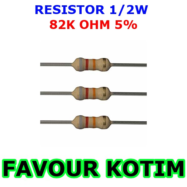Jual RESISTOR 82K OHM 1/2 WATT 5% R 1/2 W 0.5W 5 PERSEN FVKOTIM | Shopee Indonesia