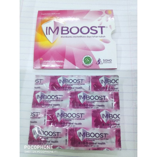 Jual suplemen Imboost Tablet untuk Daya Tahan Tubuh - 1 Strip @4 Tablet ...