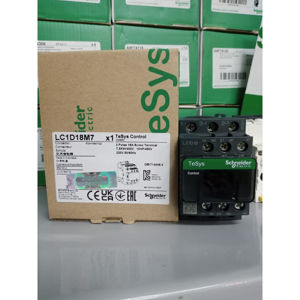 Jual Magnetic Contactor LC1D18 / Kontaktor LC1D18M7 Schneider Electric ...