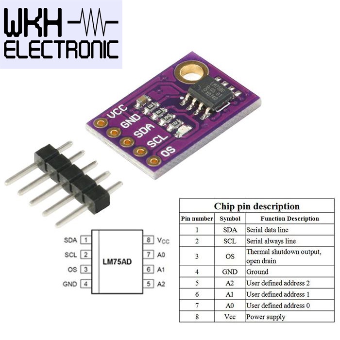 Jual LM75A Temperature Sensor I2C Precision Sensor Suhu LM75 LM 75 Module | Shopee Indonesia