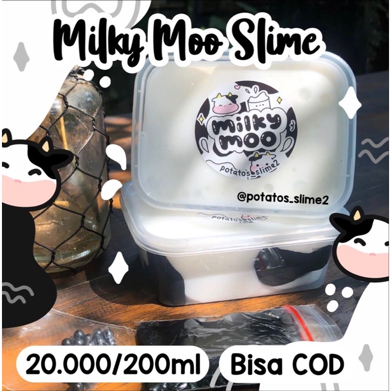 Jual Milky Moo Slime 200ml by @potatos_slime2 | Shopee Indonesia