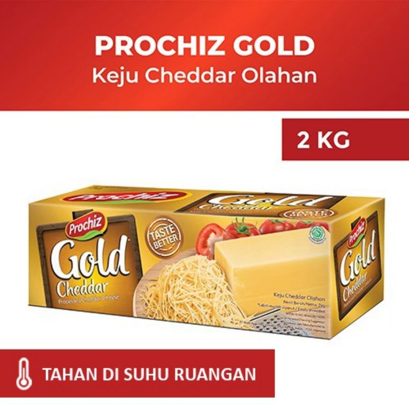Jual Keju PROCHIZ Gold 2 kg Cheese Cheddar 2Kg Expired Panjang | Shopee ...