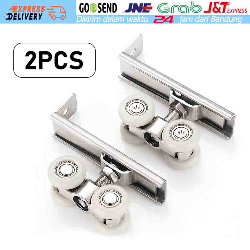 Jual 2pcs/set Roda Pintu Sliding Wood Door Hanging Wheels Roda Pintu ...