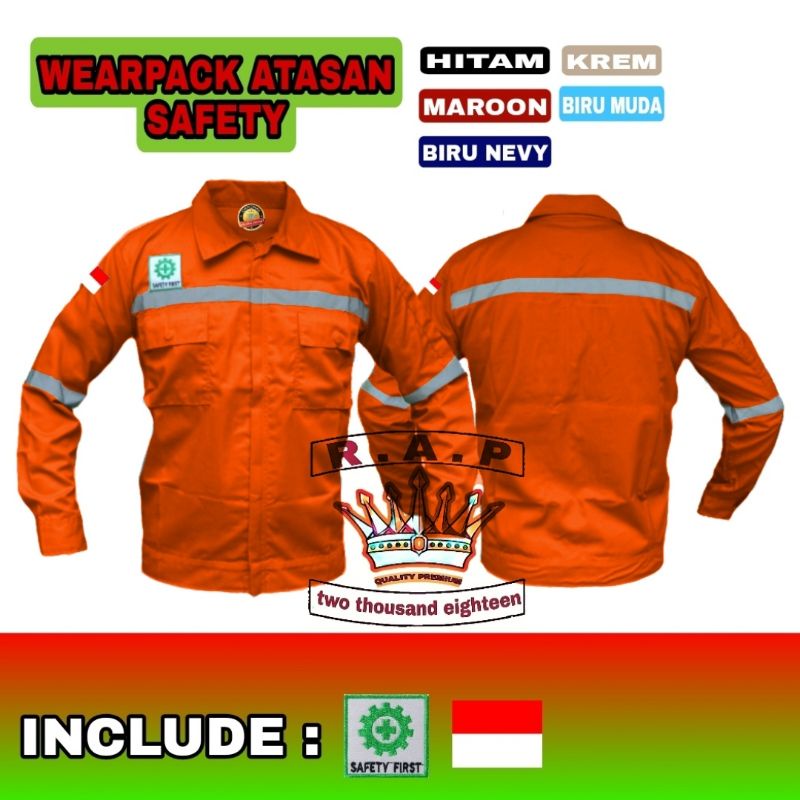 Jual Wearpack atasan proyek safety/kameja kerja/Las/bengkel/tekhnisi/pakaian kerja lapangan ...