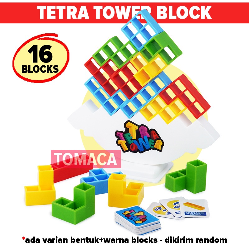 Jual Mainan Balok Keseimbangan Permainan Keluarga Tetra Tower Block ...