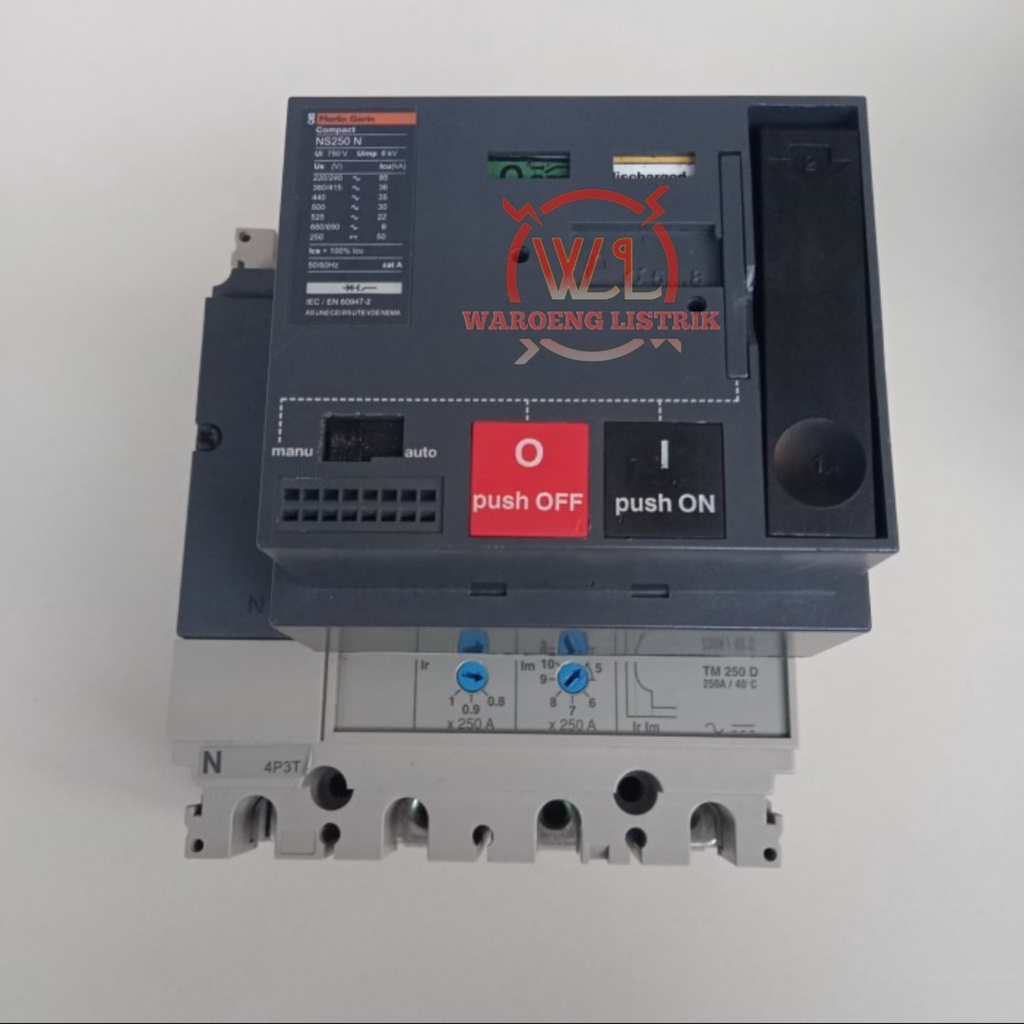Jual Mccb Merlin Gerin Ns250n 4P 250A komplit motorized MT250 siap ...
