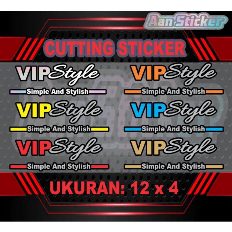 Jual stiker VIP style simple and stylish stiker cutting stiker grosir ...