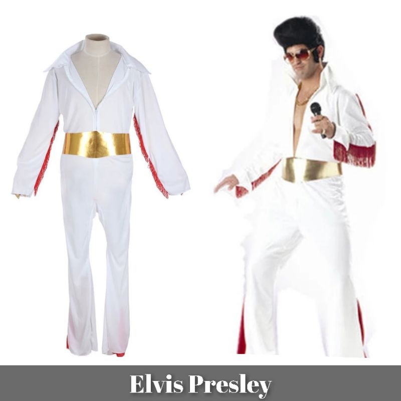 Jual Kostum Elvis Presley King Of Pop Cosplay Kostum Selebriti | Shopee ...
