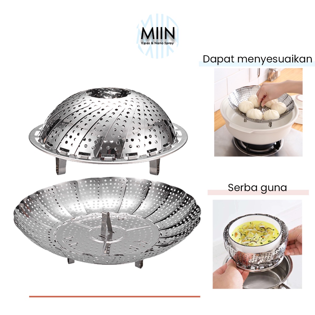 Jual Kukusan Stainless Flexible (14 to 24cm) Lipat Alat Kukus Serbaguna ...