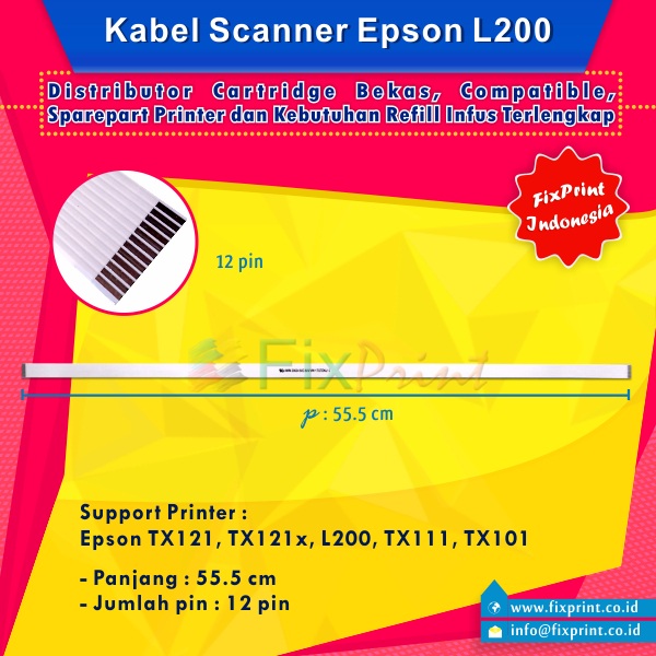 Jual Kabel Scanner Epson L200 TX121 TX121x TX101 TX111 FSB2810 | Shopee ...