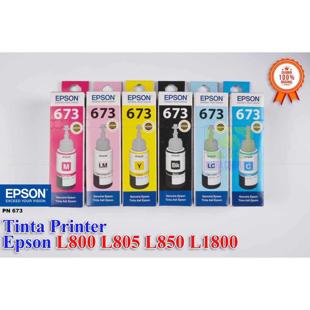 Jual Tinta Epson 637 L800 L805 L850 L1800 Original | Shopee Indonesia