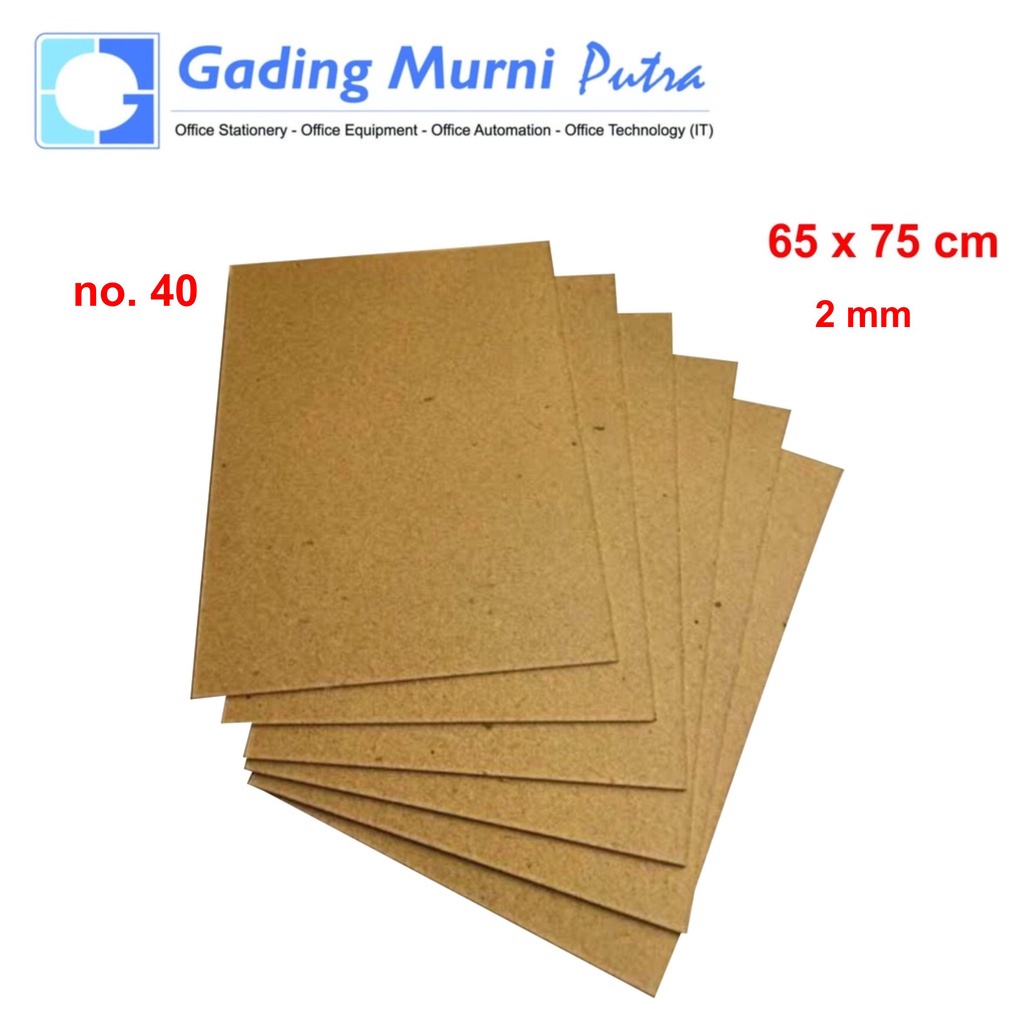 Jual Karton Duplek Coklat / Tebal Ukuran Besar no.40 Tebal 2 mm ...