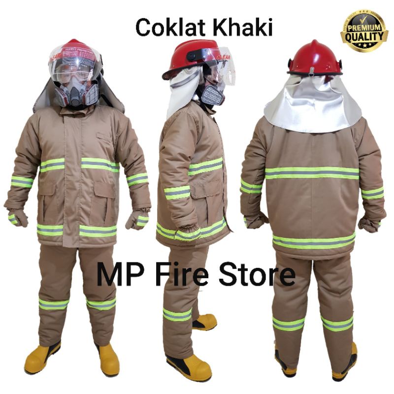 Jual BAJU PEMADAM KEBAKARAN FIRE MAN SUIT COKLAT CREAM KHAKI DAMKAR ...