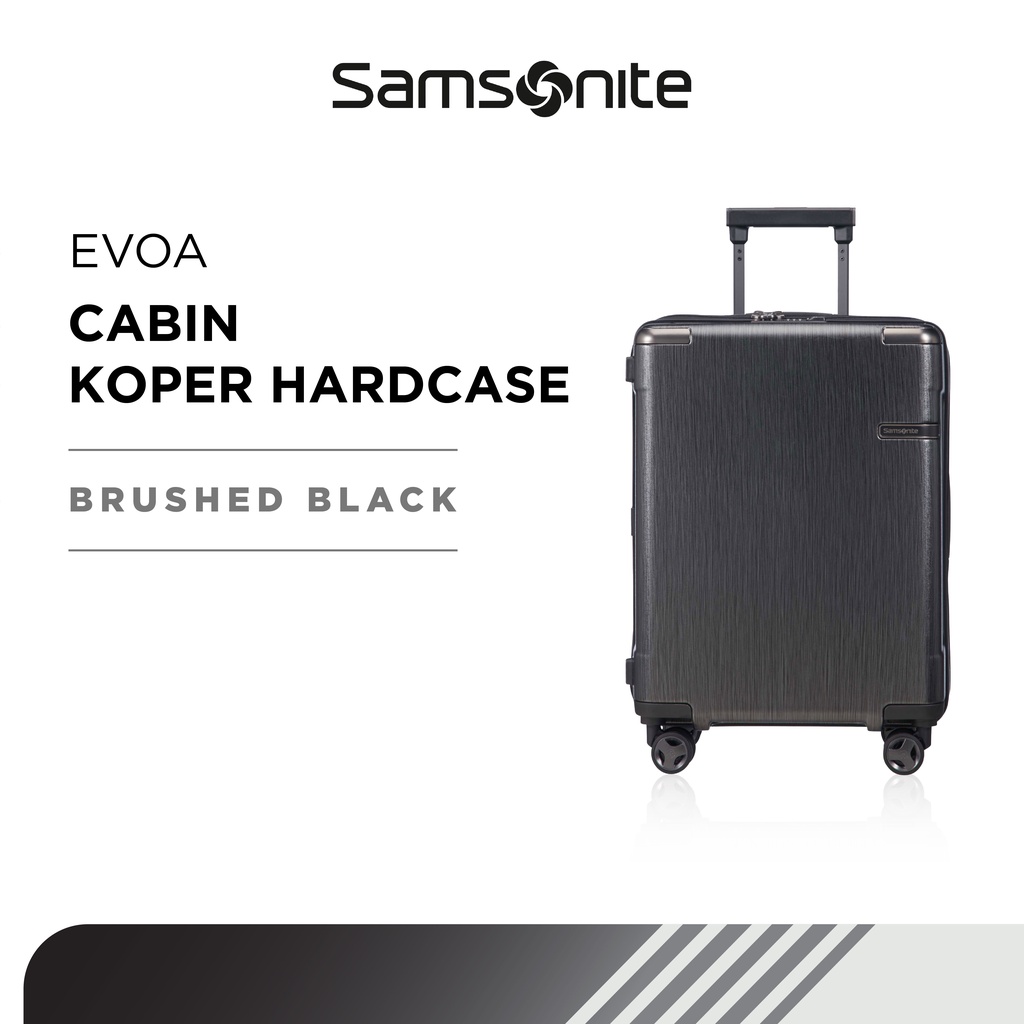 Jual Samsonite Koper Hardcase Evoa Cabin 20 Inch - Brushed Black ...