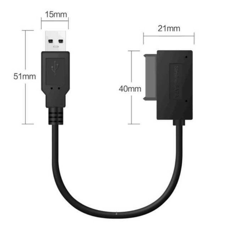 Jual Cable Usb Slimline sata - Converter dvd laptop ke Usb - Usb To ...