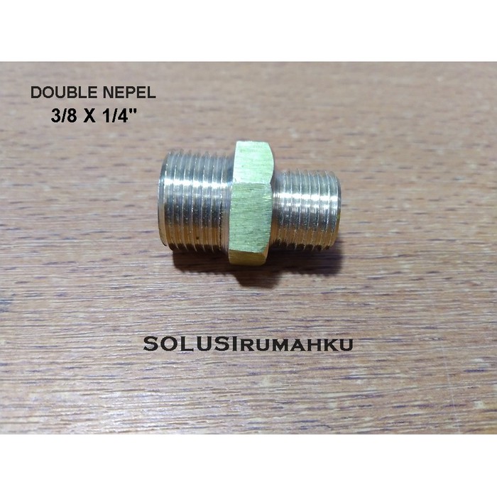 Jual DOUBLE NEPEL 3/8 X 1/4 INCH / dobel nepple nipel DRAT LUAR 2 SISI | Shopee Indonesia