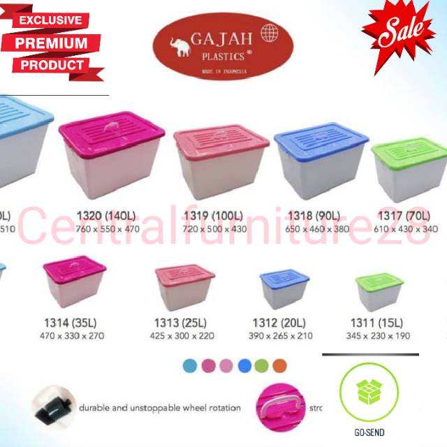 Jual (PROMO) CONTAINER BOX SERBAGUNA MURAH/TEMPAT PENYIMPANAN/10L , 15L ...