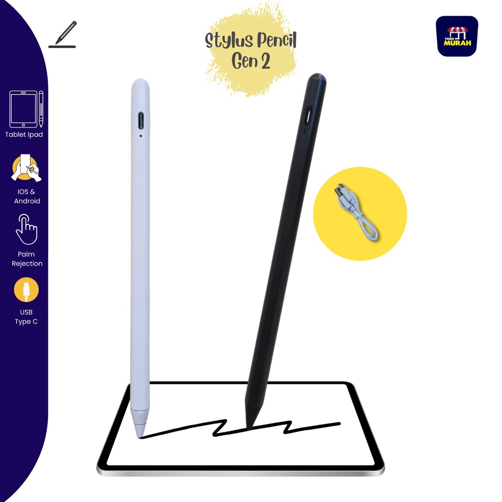 Jual Pen Stylus Universal 2in1 Capacitive Stylus Pen for iOS Android ...